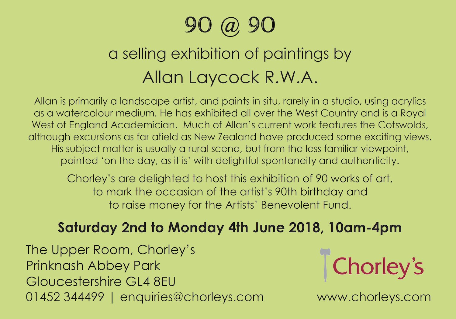 Allan Laycock | 90 @ 90 Exhibition